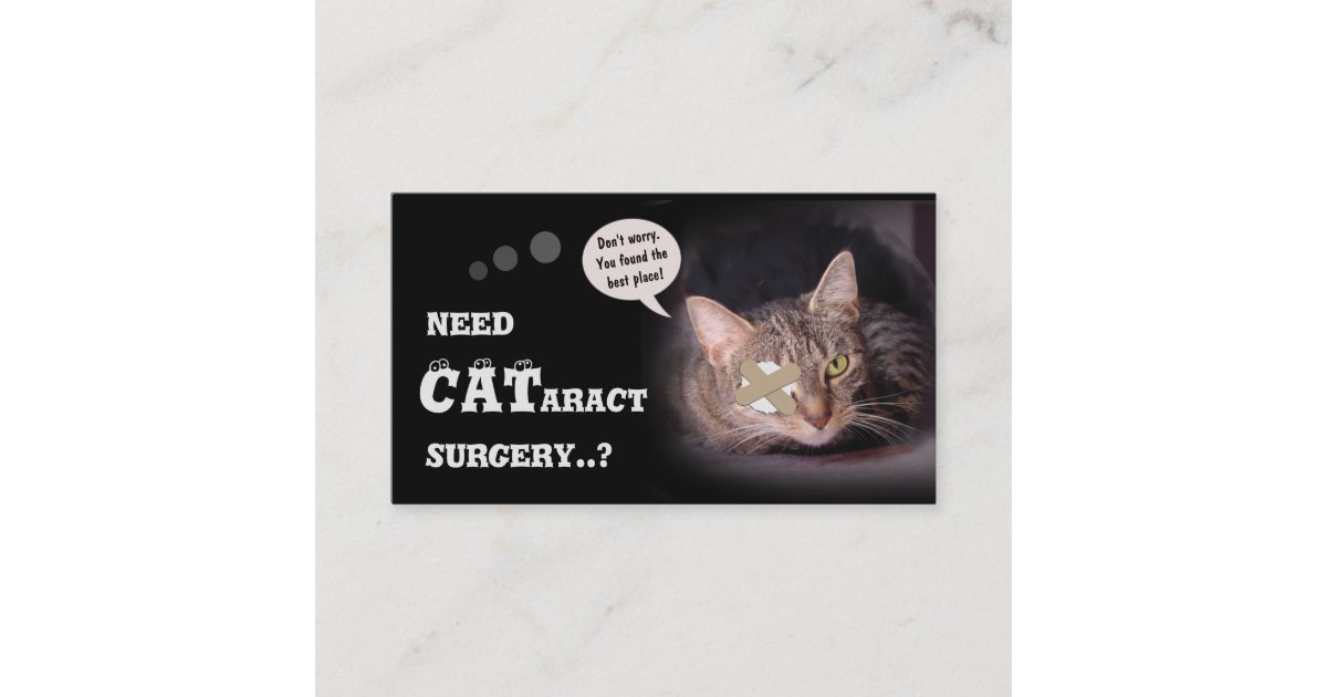 CATaract Surgery Business Card | Zazzle