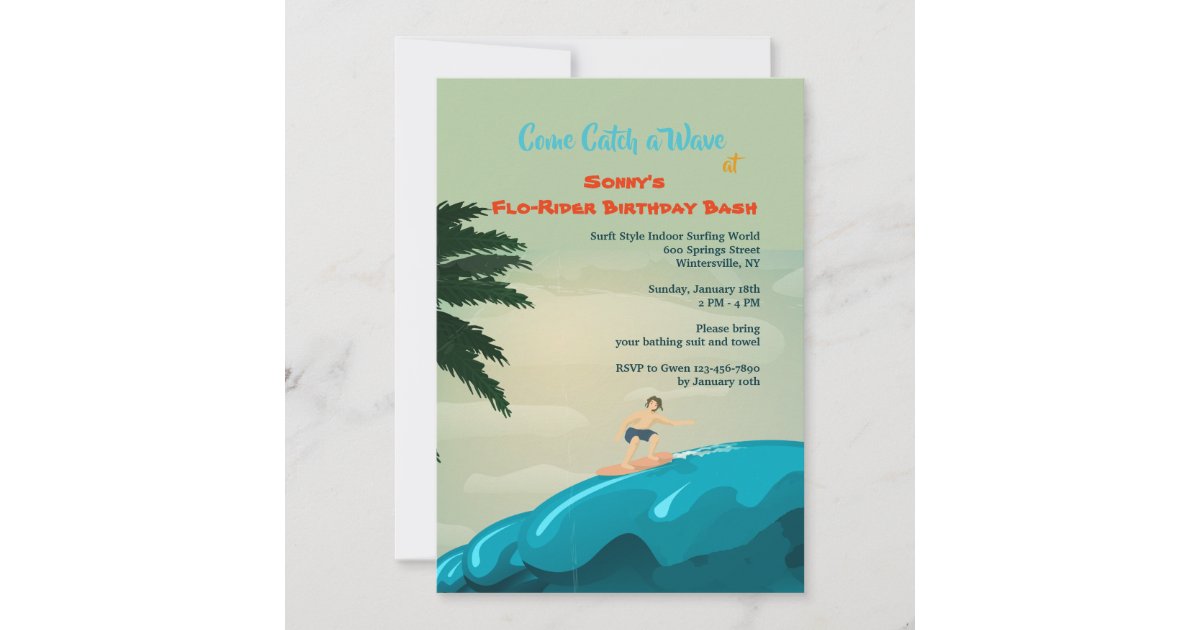 Catch a Wave Invitation | Zazzle