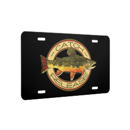 Catch and Release Fishing License Plate | Zazzle