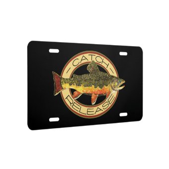 Catch and Release Fishing License Plate | Zazzle