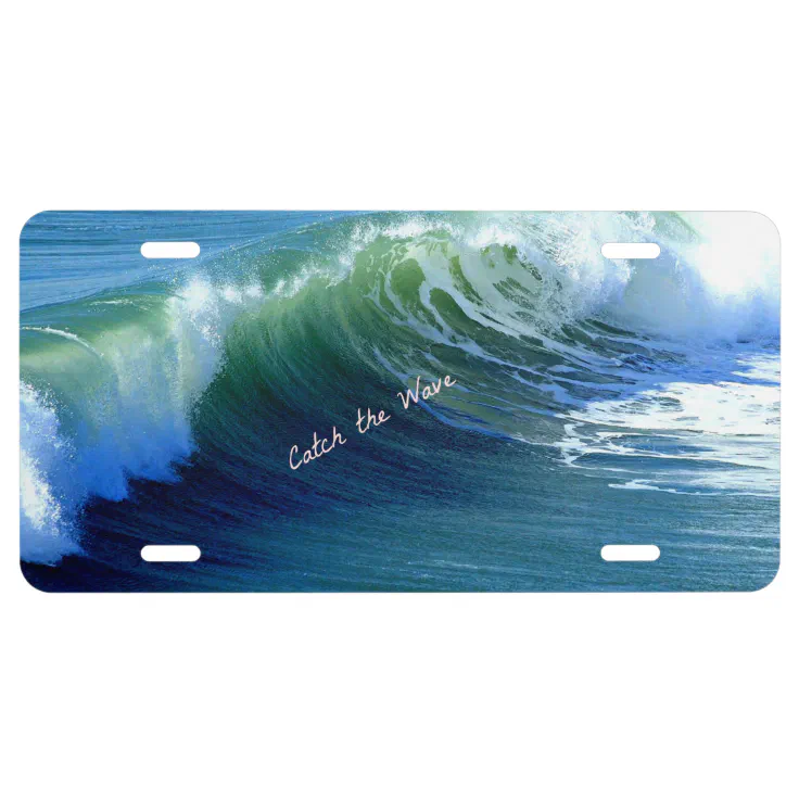 Catch the Wave License Plate | Zazzle