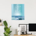 CATCH THE WAVE | ocean blue Poster | Zazzle
