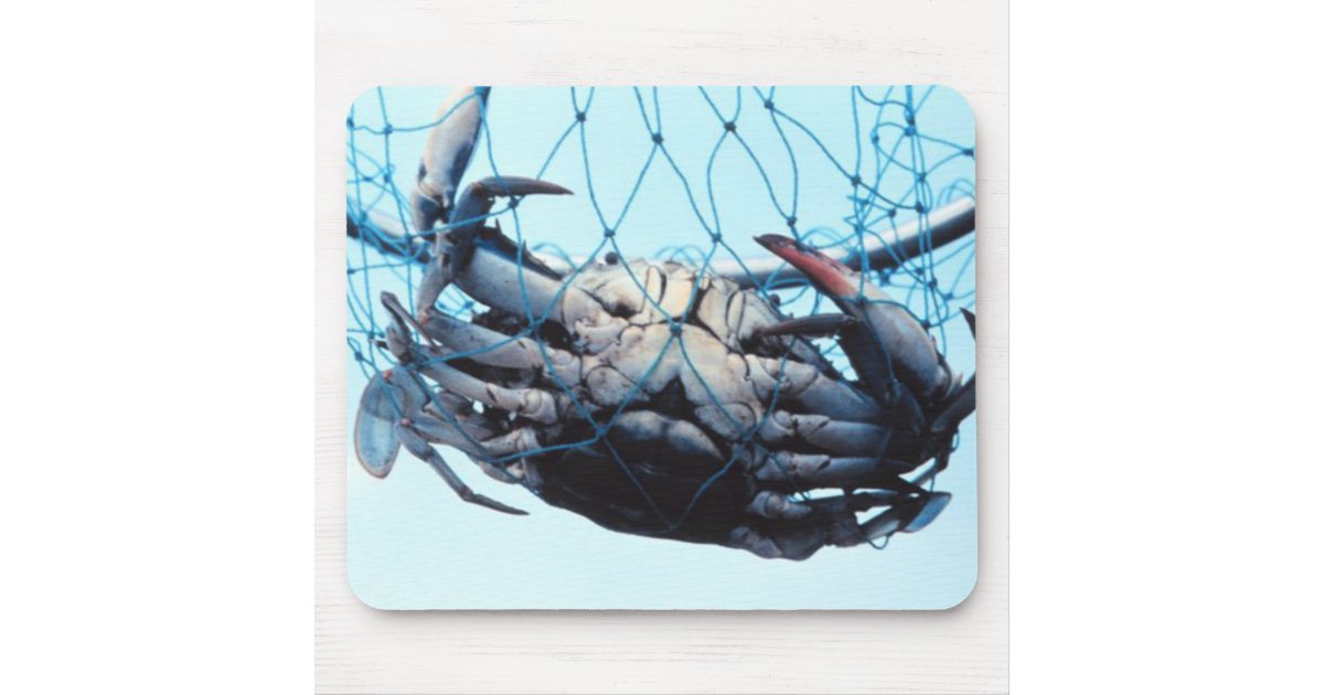 Catching Blue Crab Mouse Pad | Zazzle.com