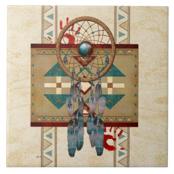 Catching Spirit Native American Ceramic Tile | Zazzle