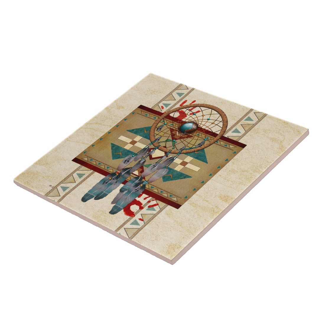 Catching Spirit Native American Ceramic Tile | Zazzle