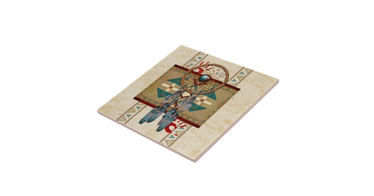 Catching Spirit Native American Ceramic Tile | Zazzle