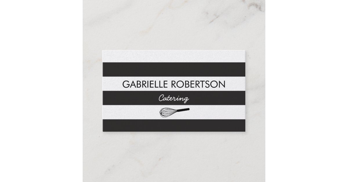 Caterer business card, gold paper business card | Zazzle