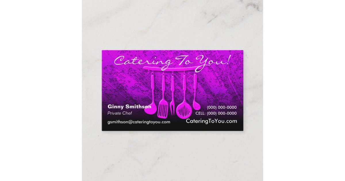 Caterer / Catering Business Card | Zazzle