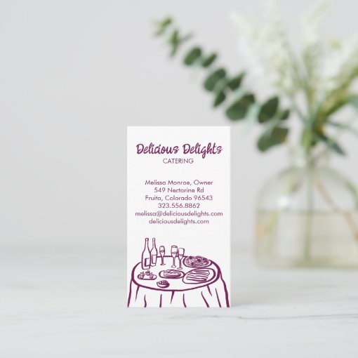 Catering Chef Event Planning Food Prep CUSTOM Business Card | Zazzle