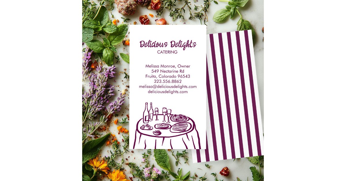 Catering Chef Event Planning Food Prep CUSTOM Business Card | Zazzle