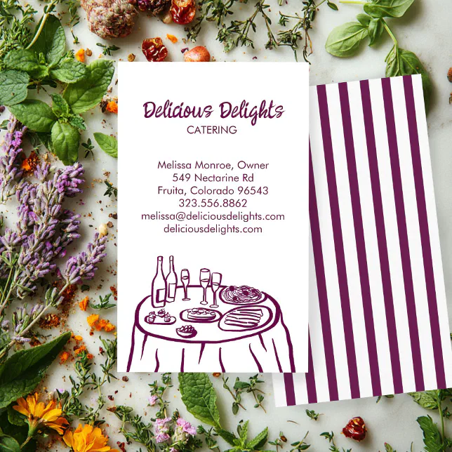Catering Chef Event Planning Food Prep CUSTOM Business Card | Zazzle