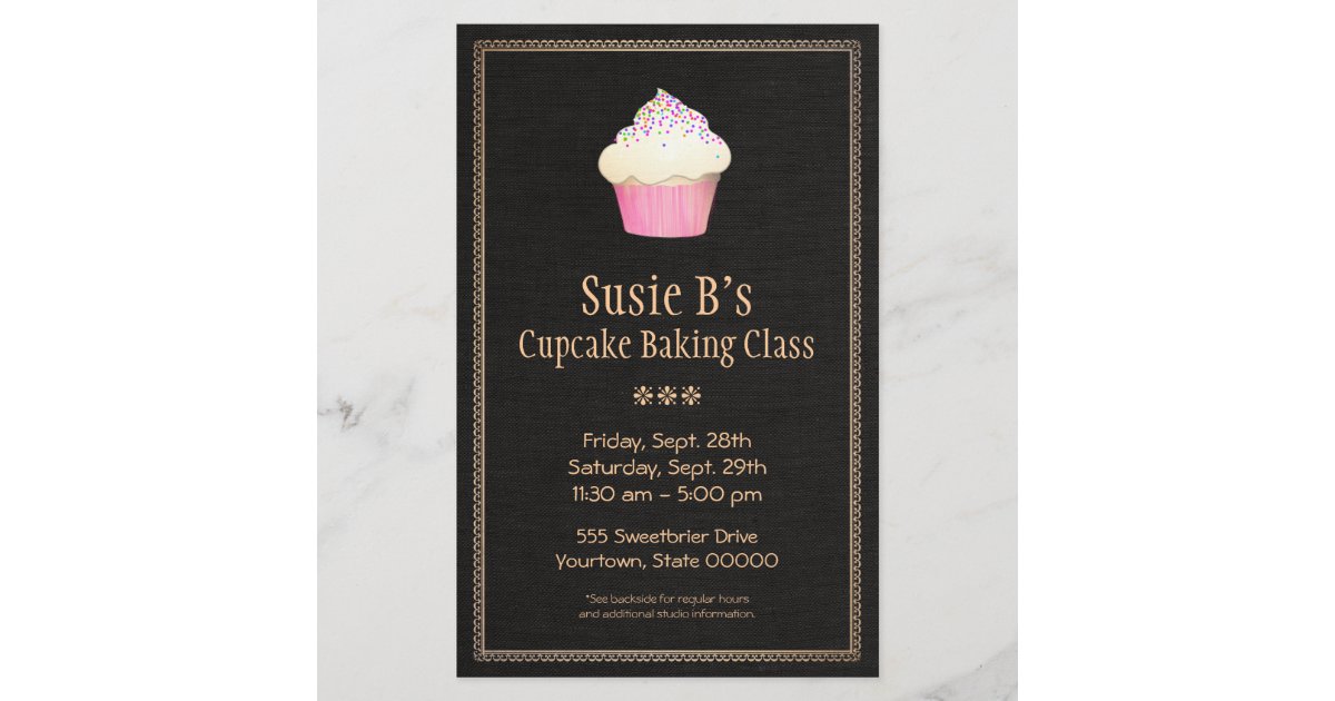 Catering Cupcake Bakery Pastry Chef Flyer | Zazzle