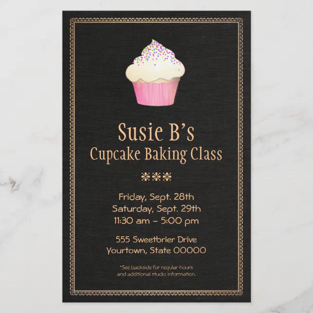 Catering Cupcake Bakery Pastry Chef Flyer | Zazzle