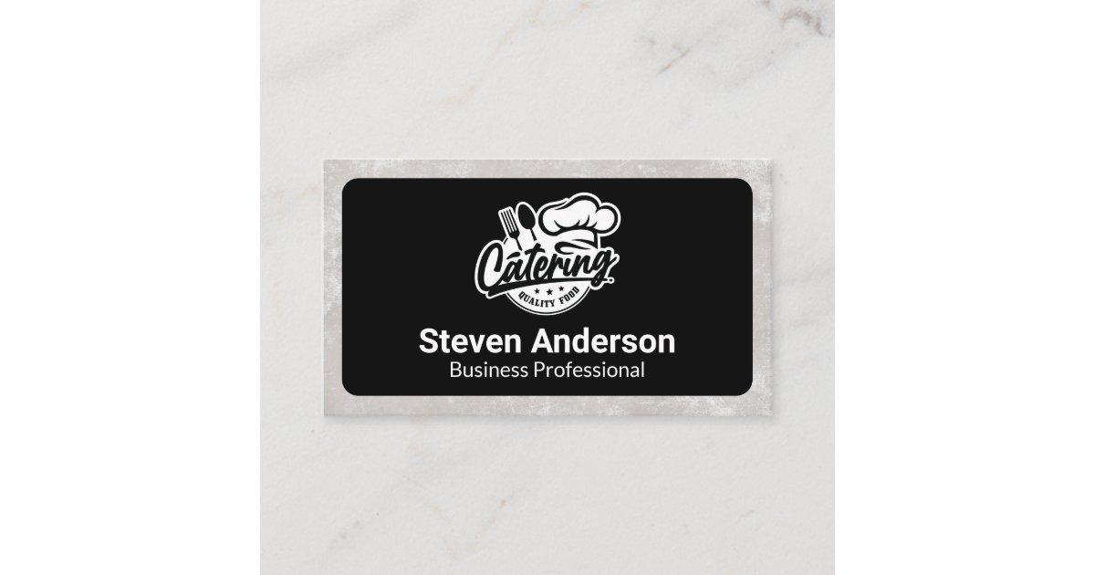 Catering Food Logo | Restaurant Business Card | Zazzle
