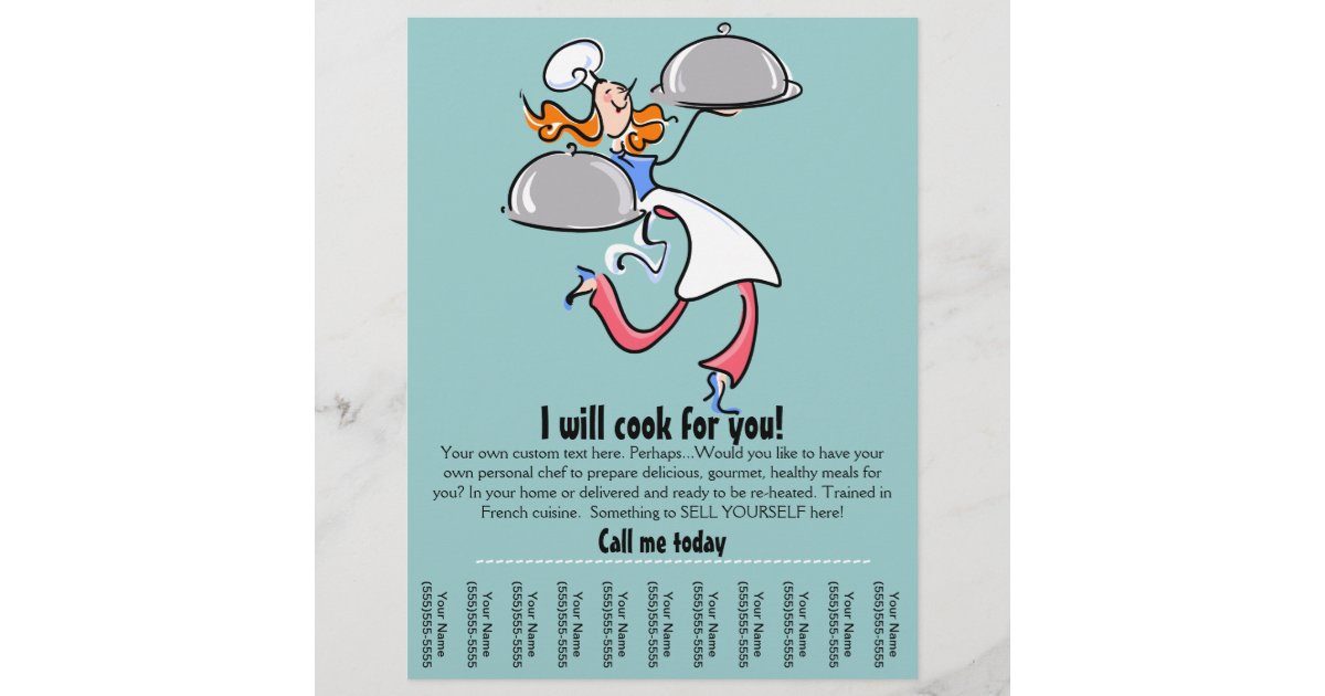 Catering or Personal chef promo flyer | Zazzle