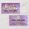 Catering Personal Chef Restaurant QR Code Purple Business Card | Zazzle