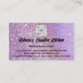 Catering Personal Chef Restaurant QR Code Purple Business Card | Zazzle
