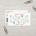 Catering Retro Kitchen QR Code Business Card | Zazzle
