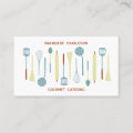 Catering Retro Kitchen QR Code Business Card | Zazzle