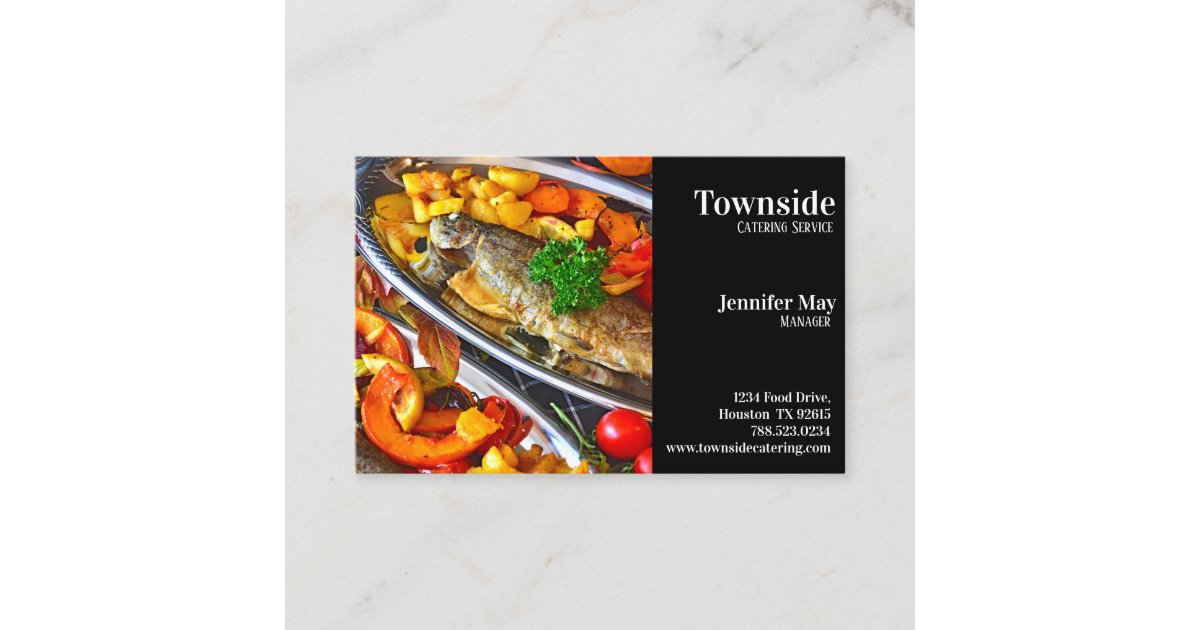 Catering Seafood Restaurant Business Card | Zazzle