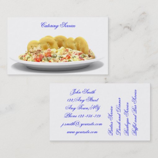 Catering Service Business Card Template | Zazzle