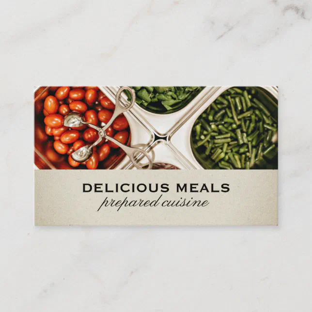 Catering Service | Chef | Fresh Food Business Card | Zazzle