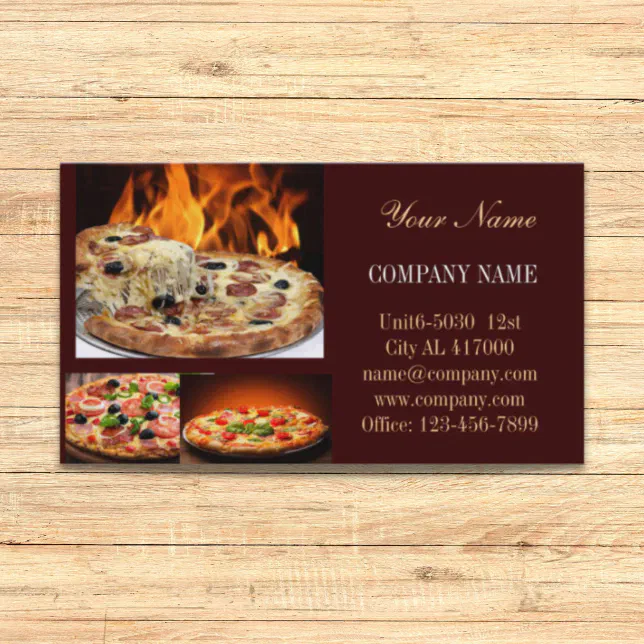 catering service deli shop Italian Food pizza Business Card | Zazzle