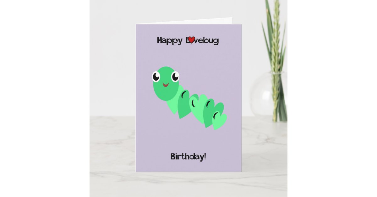 Caterpillar Love Bug Card | Zazzle