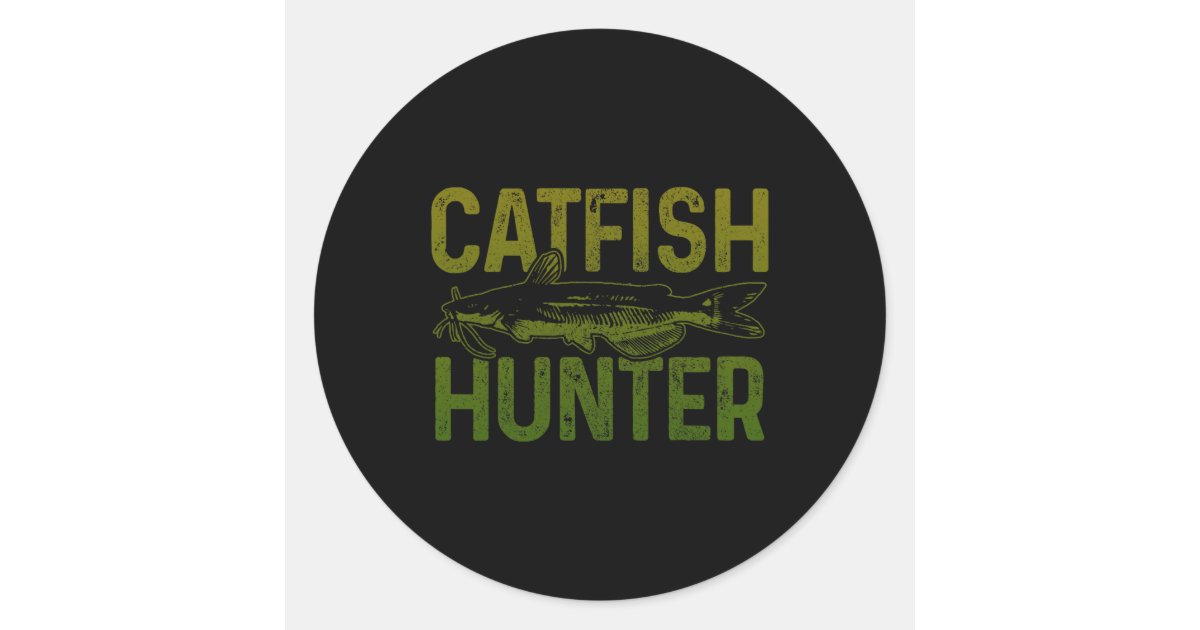Catfish Hunter Catfish Fishing Gift Classic Round Sticker | Zazzle