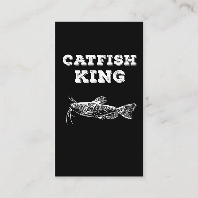 Catfish King Fishing Fish Lover Fish Hook Angler Business Card | Zazzle