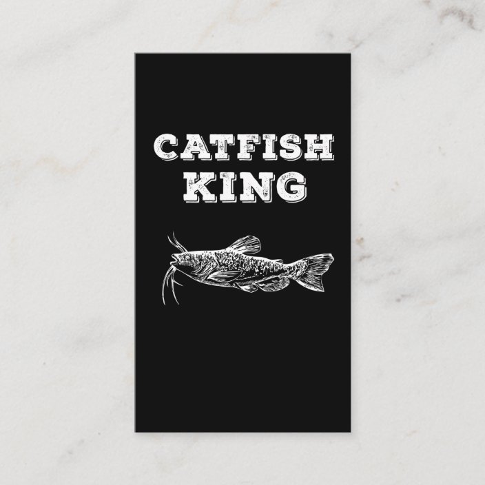 Catfish King Fishing Fish Lover Fish Hook Angler Business Card | Zazzle.com