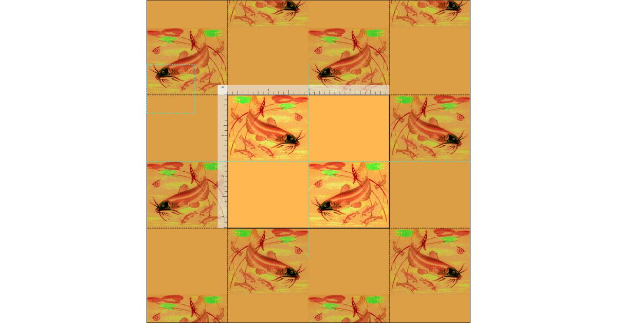 catfish print fabric | Zazzle
