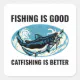Catfishing Catfish Fishing Fisherman Fish Square Sticker | Zazzle