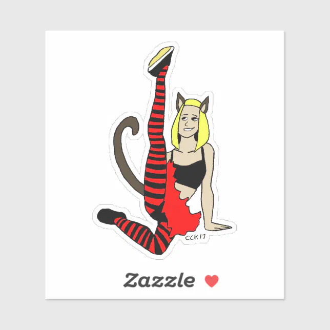 catgirl sticker | Zazzle