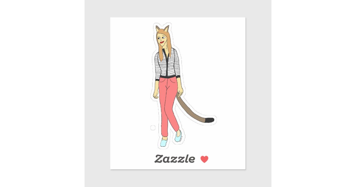 catgirl sticker | Zazzle