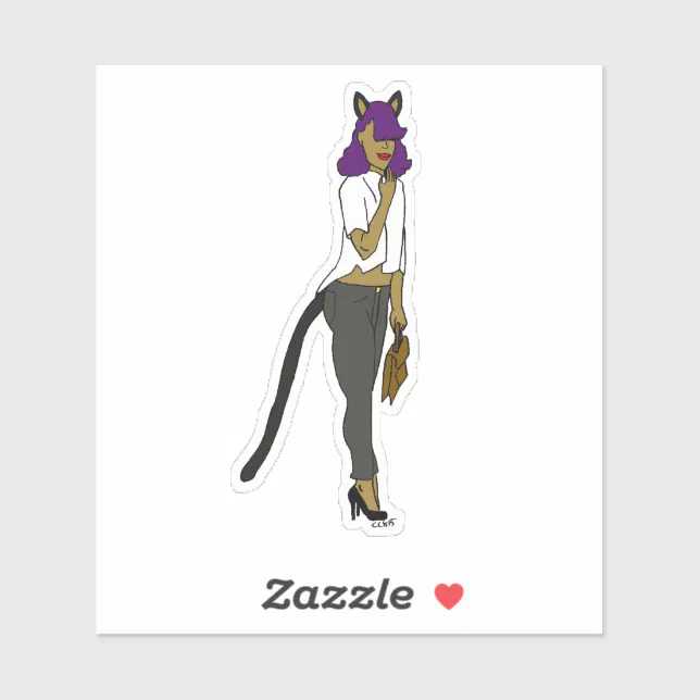 catgirl sticker | Zazzle