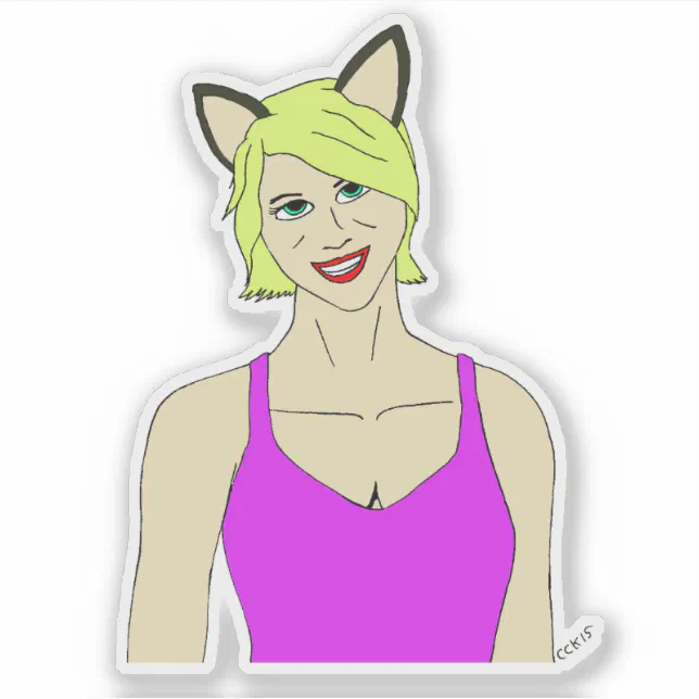 catgirl sticker | Zazzle