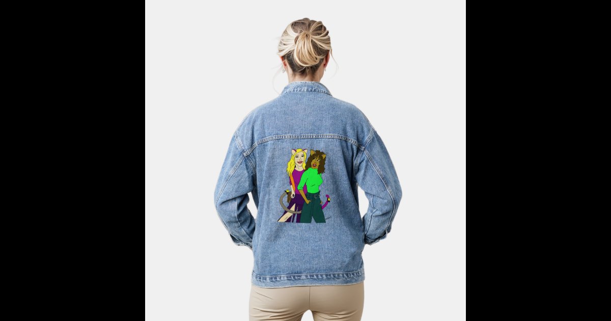 catgirls denim jacket | Zazzle