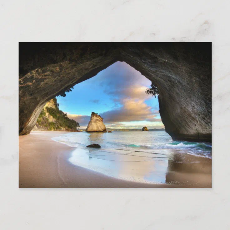 "Cathedral Cove, New Zealand" Postcard | Zazzle