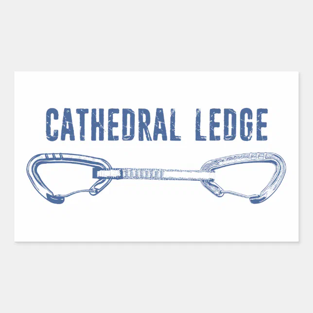 Cathedral Ledge Climbing Quickdraw Rectangular Sticker | Zazzle