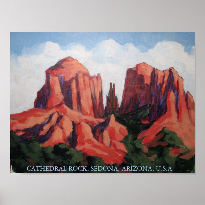CATHEDRAL, ROCK, SEDONA, ARIZONA, U.S.A. POSTER | Zazzle.com