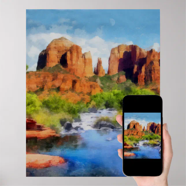 "Cathedral Rock" "Sedona Art" Poster | Zazzle