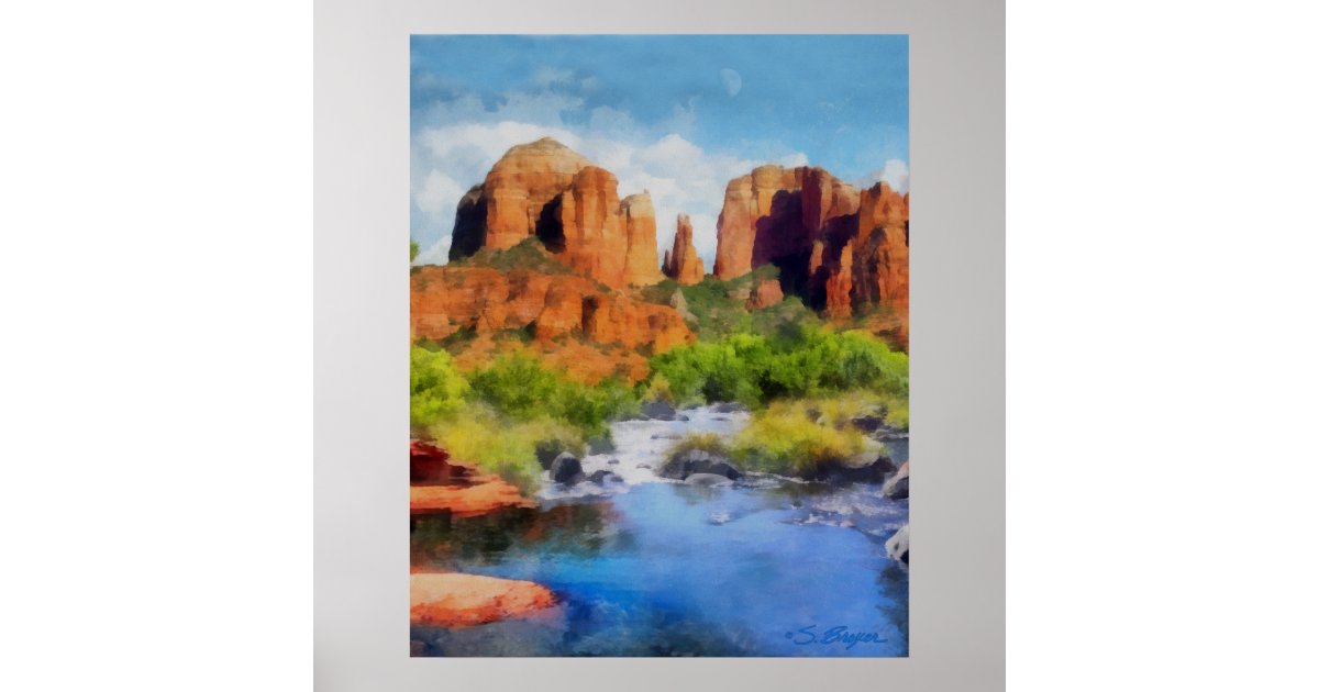"Cathedral Rock" "Sedona Art" Poster | Zazzle