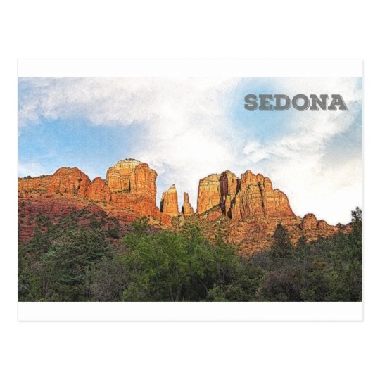 Cathedral Rock - Sedona, AZ Postcard | Zazzle.com