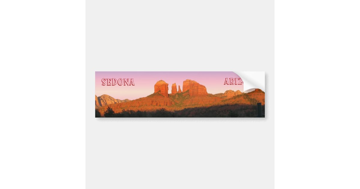 Cathedral Rock Sedona Panorama Bumper Sticker | Zazzle