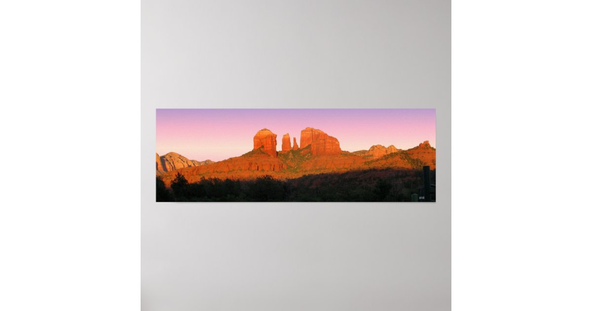 Cathedral Rock Sedona Panorama Poster | Zazzle