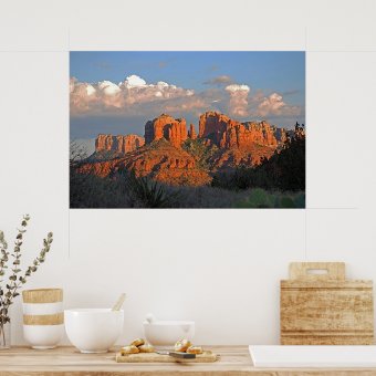 Cathedral Rock Valley 358 Poster | Zazzle