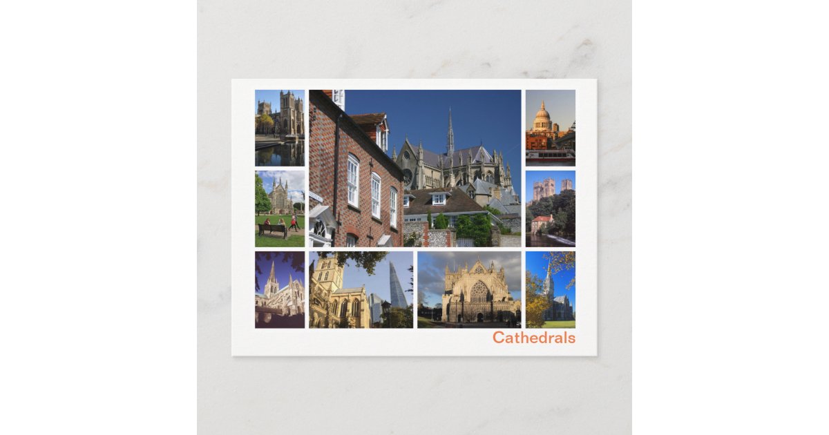 Cathedrals multi-image postcard | Zazzle