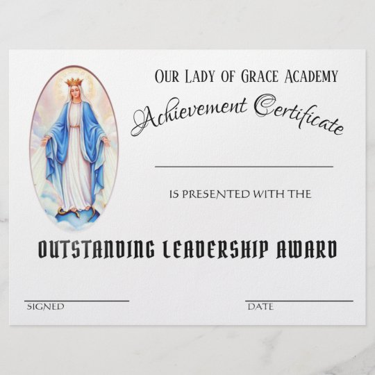 Catholic Achievement Award School Certificate Flyer | Zazzle.com