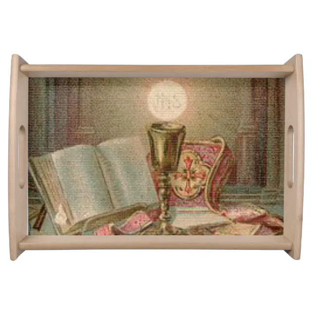 Catholic Altar Chalice Missal Eucharist Priest Serving Tray | Zazzle
